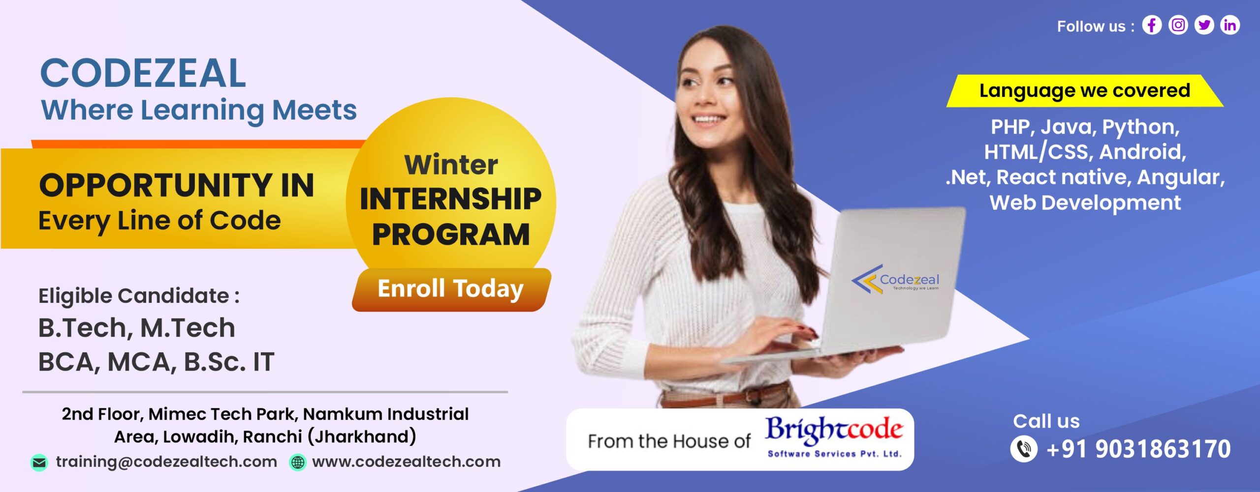 IT Training with Live Projects on Python, PHP, .NET in Ranchi